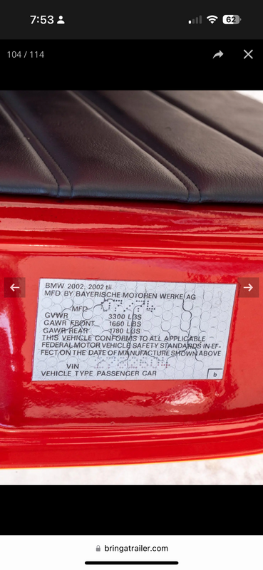 Door vin sticker size? |﻿ BMW 2002 and other '02