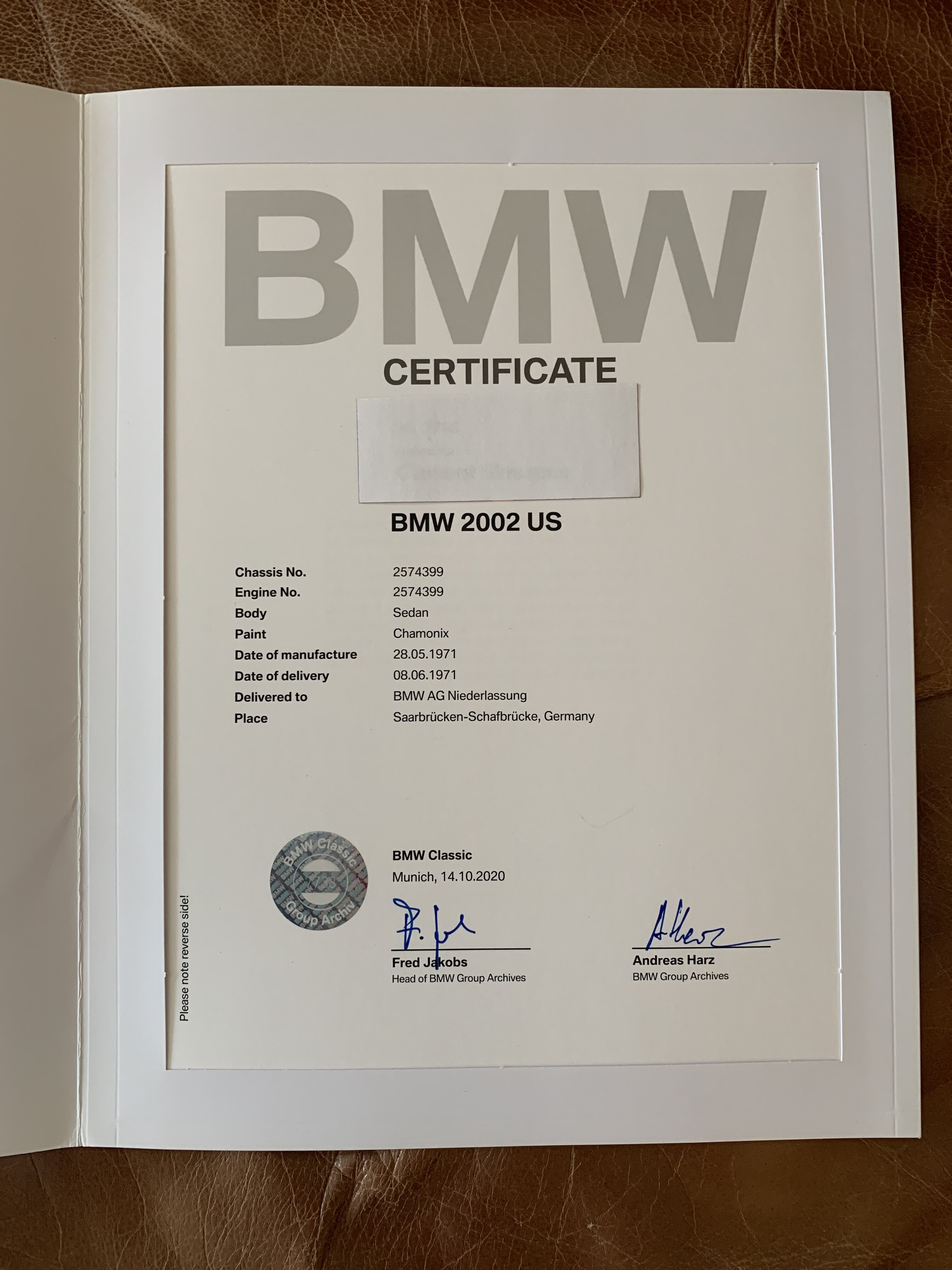 BMW Classic Certification |﻿ BMW 2002 and other '02