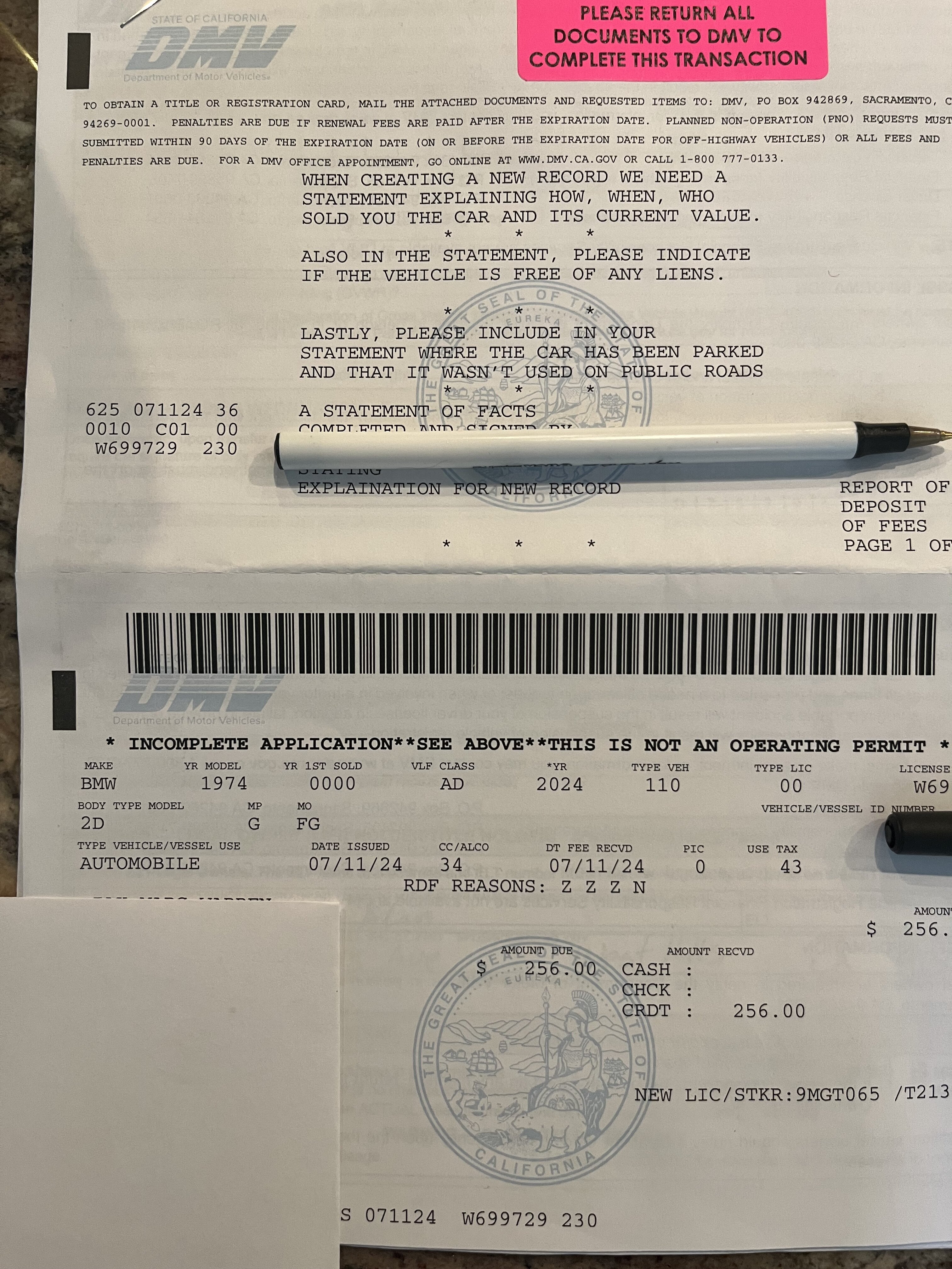 CA vehicle registration that is out of system & no title - Page 3 - BMW ...