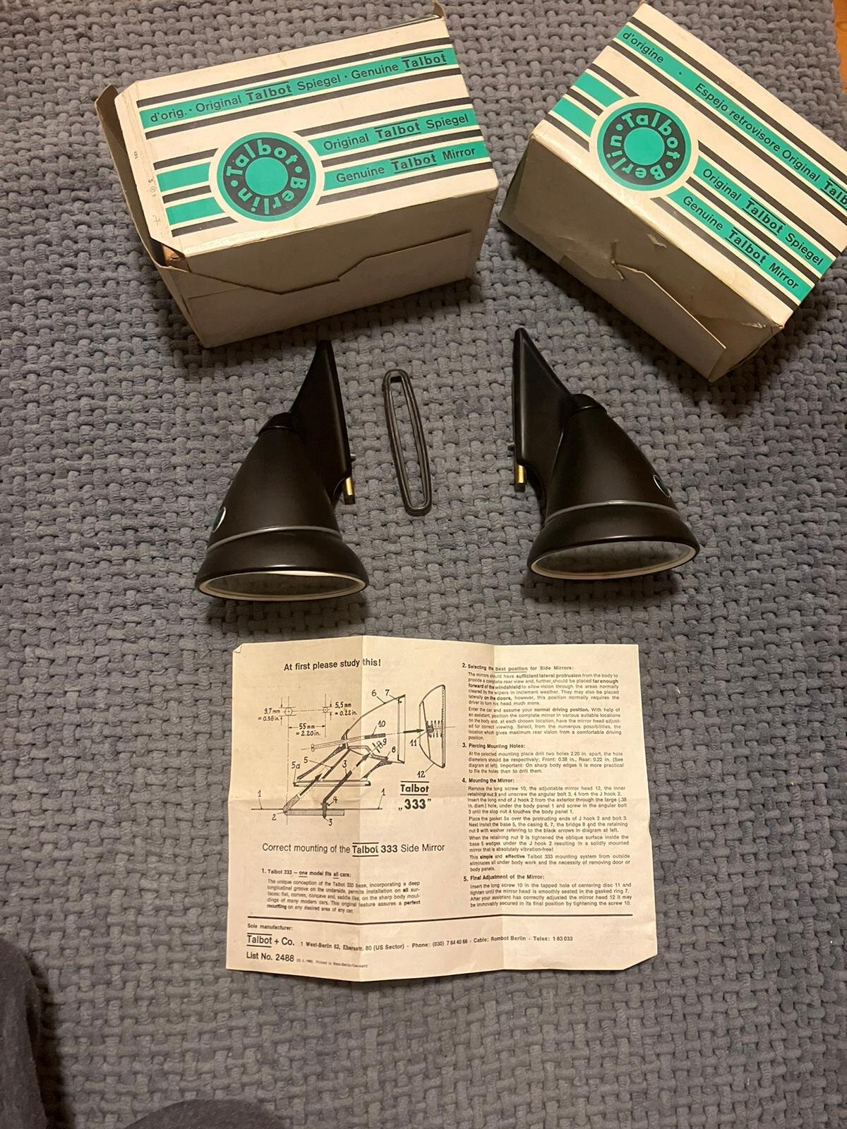 Talbot Mirrors Pair |﻿ Miscellaneous