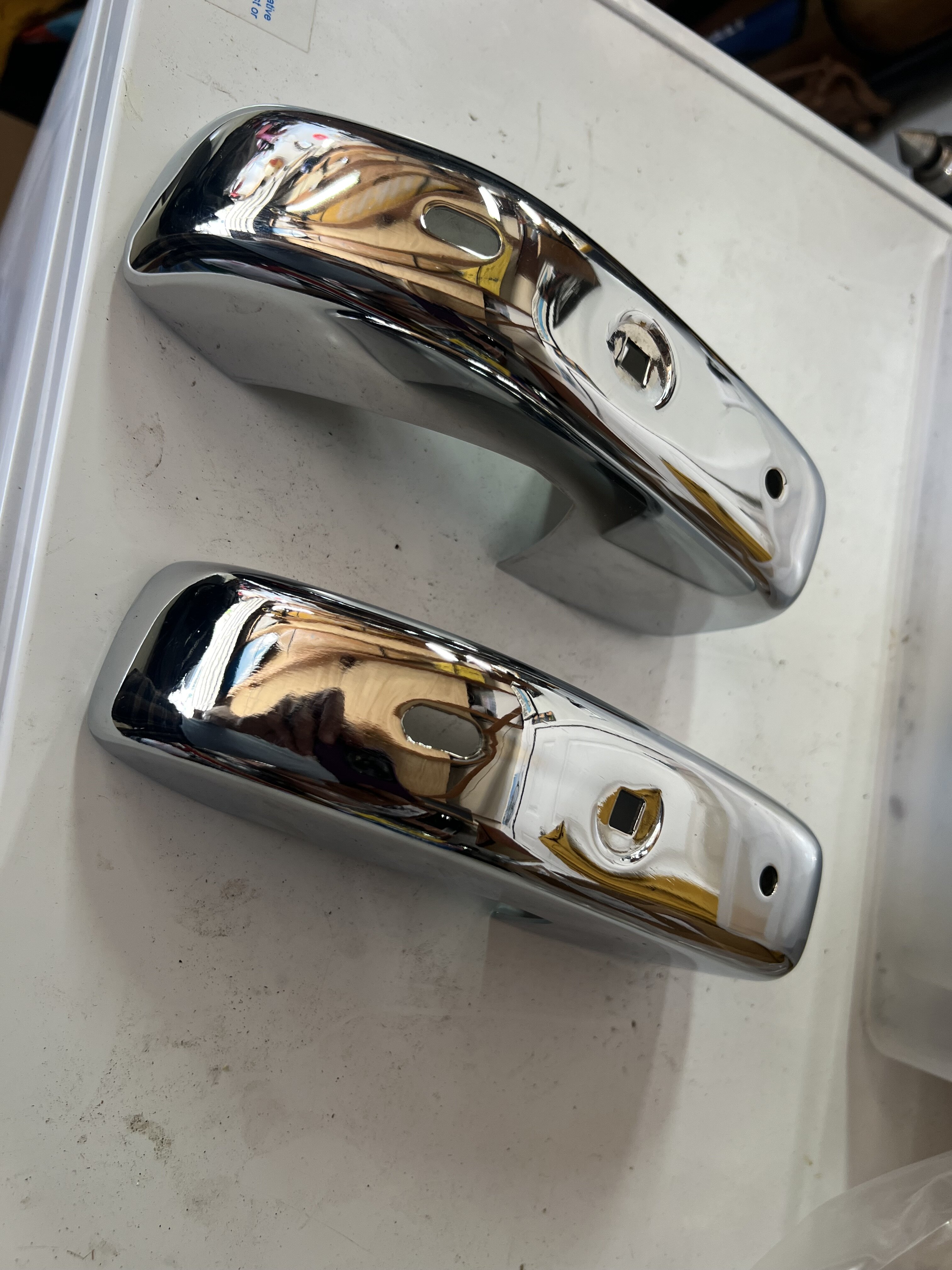 New chrome rear Bumper Overriders 1971-1973 |﻿ Body and Interior