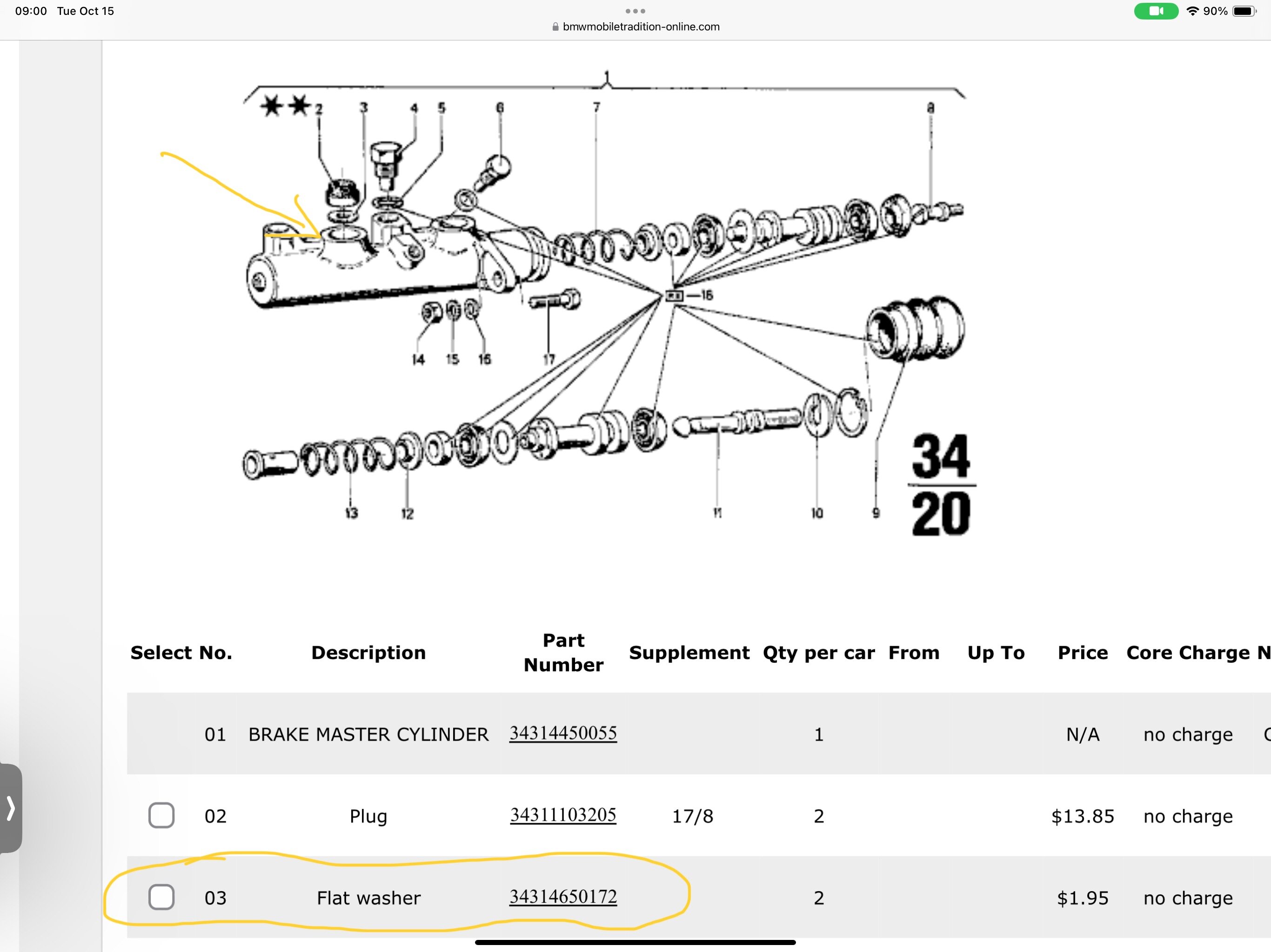 Master cylinder - grommet leak - Q on orientation |﻿ BMW 2002 and other '02