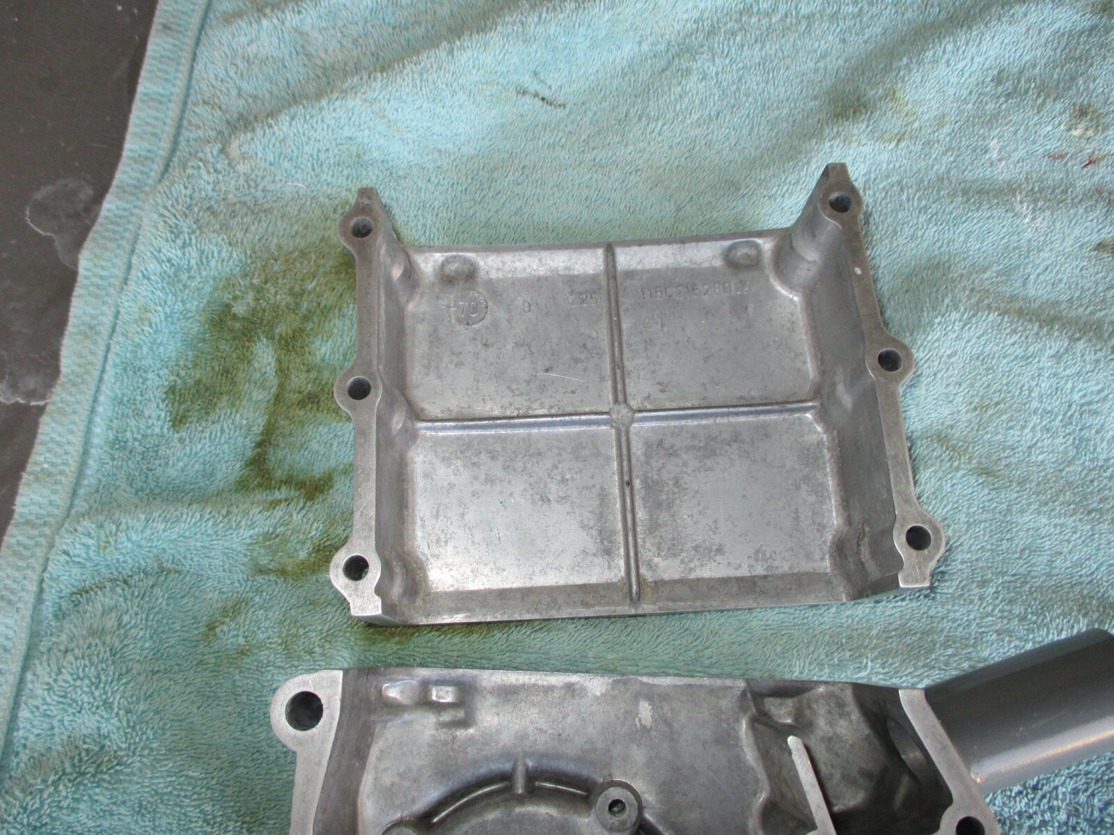 Upper and Lower timing cover set, exhaust heat shield - Engine and ...