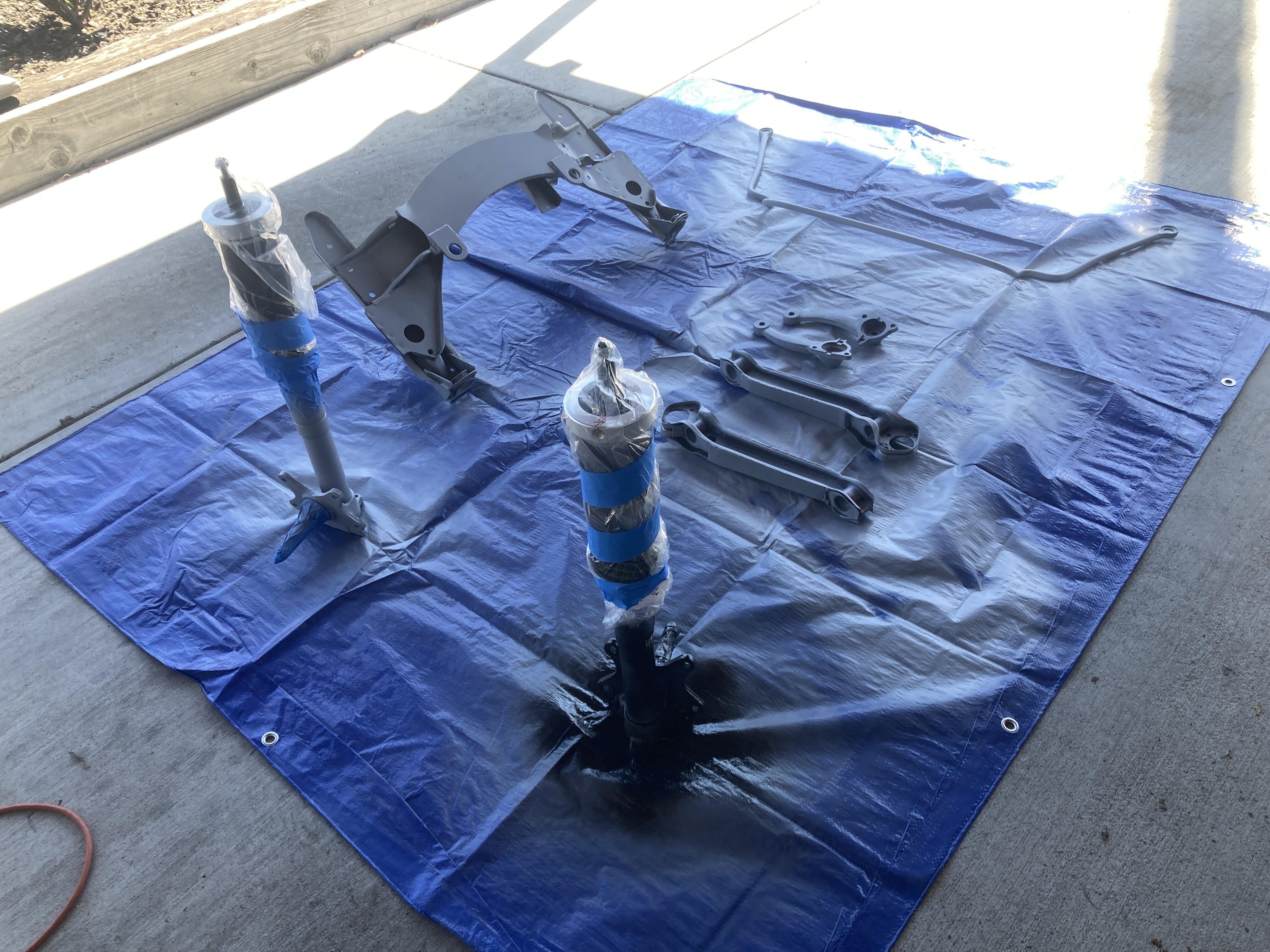 Painting my welded front subframe + stripping my engine bay - BMW 2002 ...