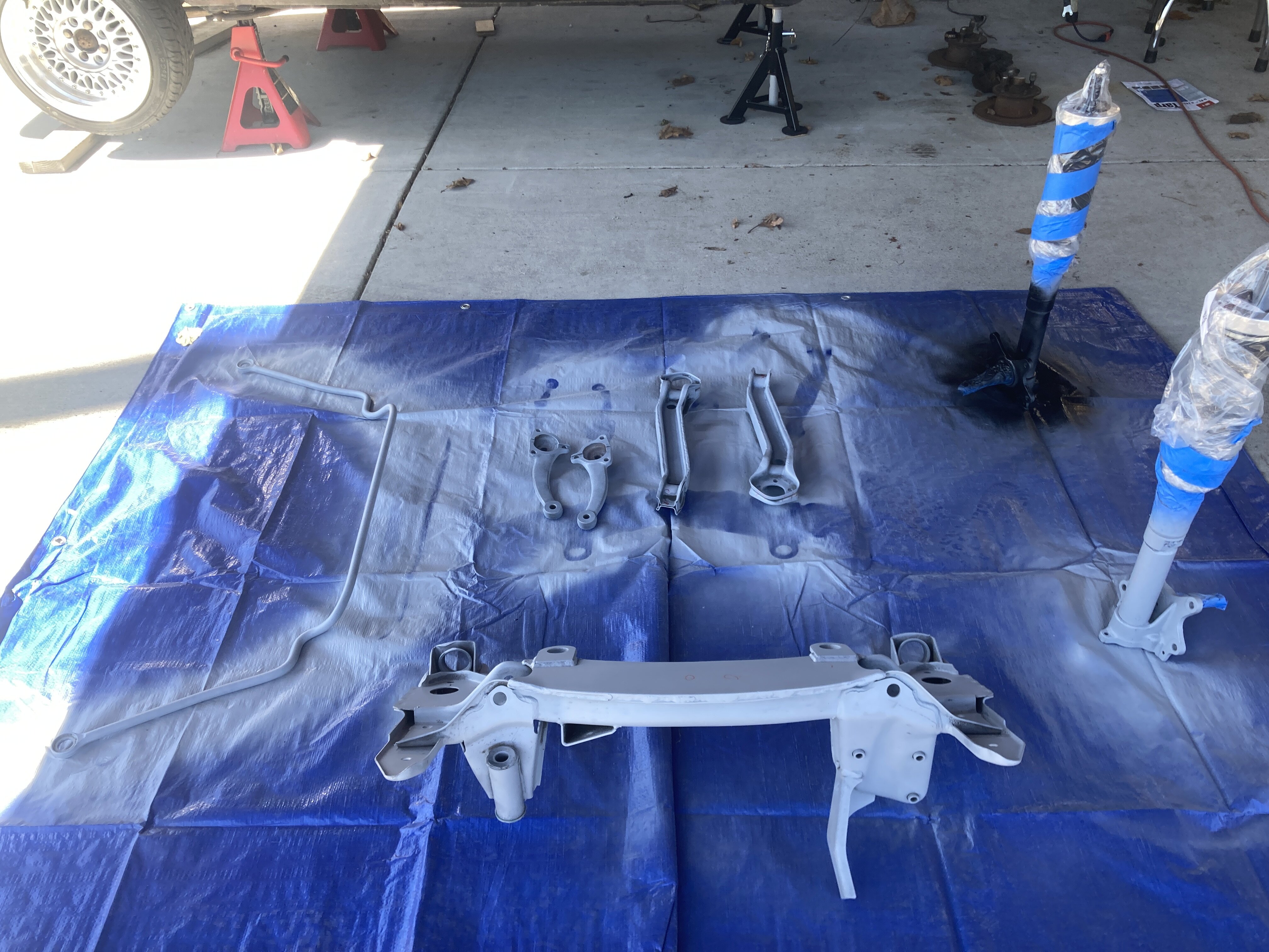 Painting my welded front subframe + stripping my engine bay |﻿ BMW 2002 ...