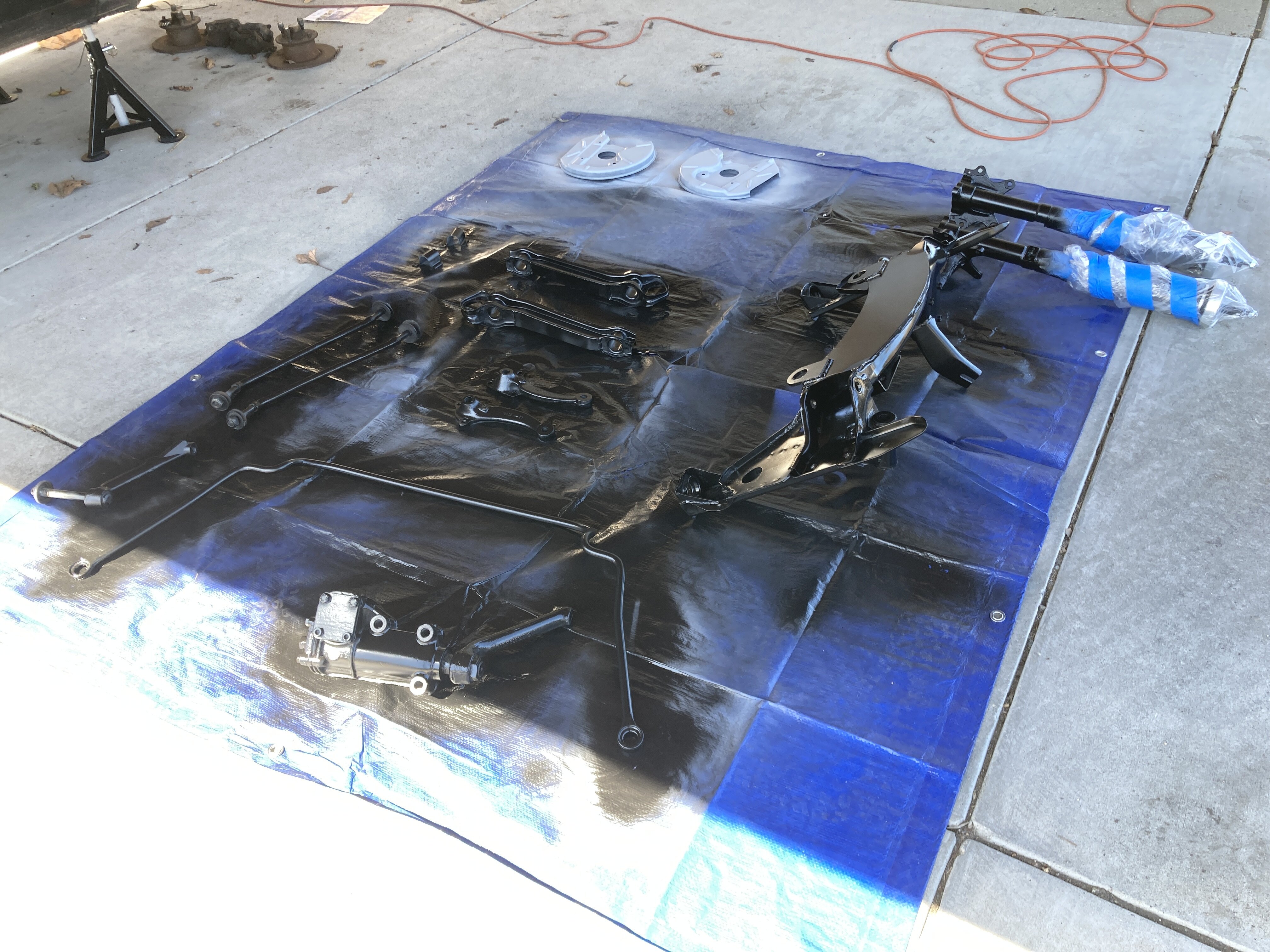 Painting my welded front subframe + stripping my engine bay |﻿ BMW 2002 ...