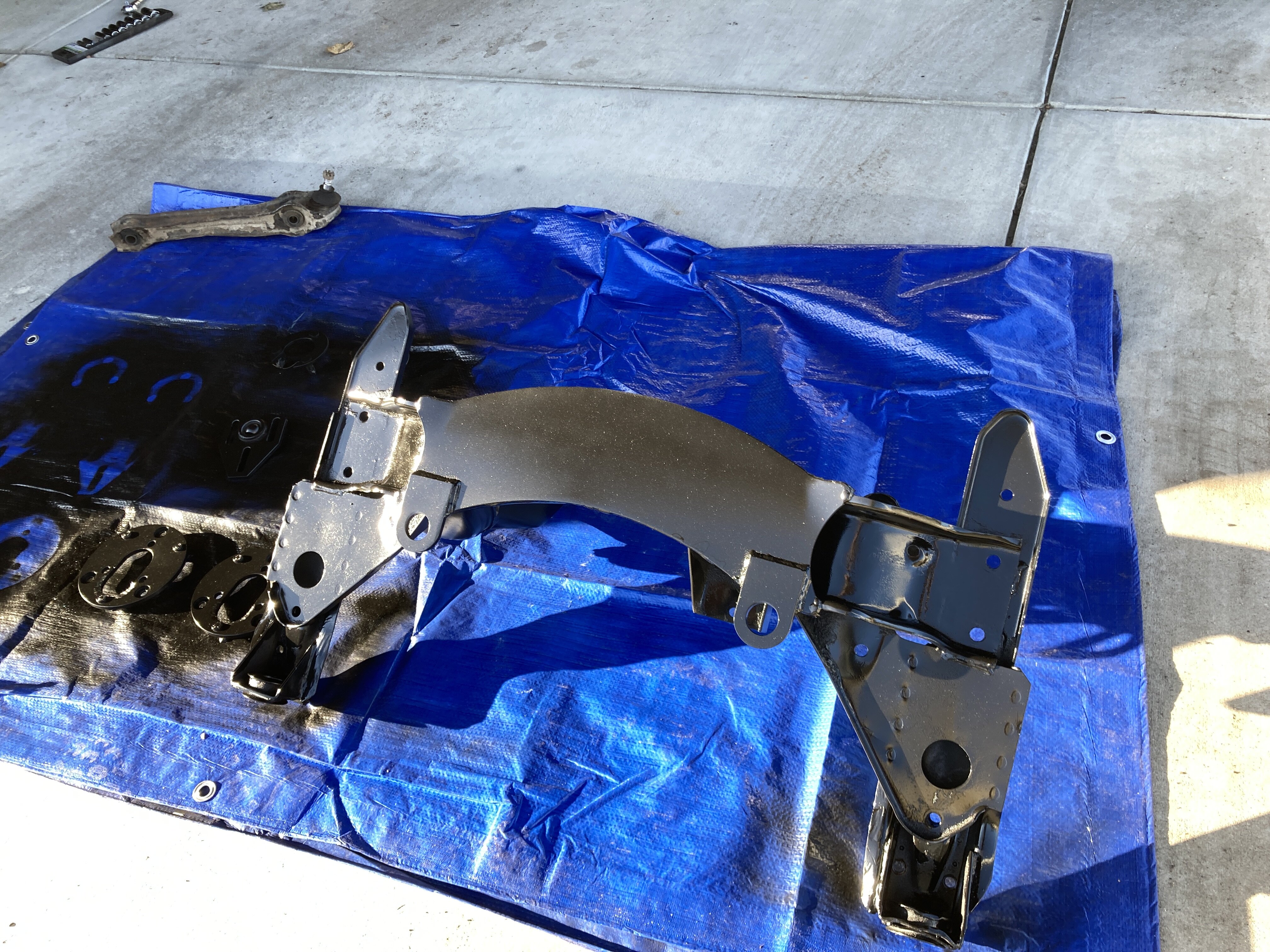 Painting my welded front subframe + stripping my engine bay - BMW 2002 ...