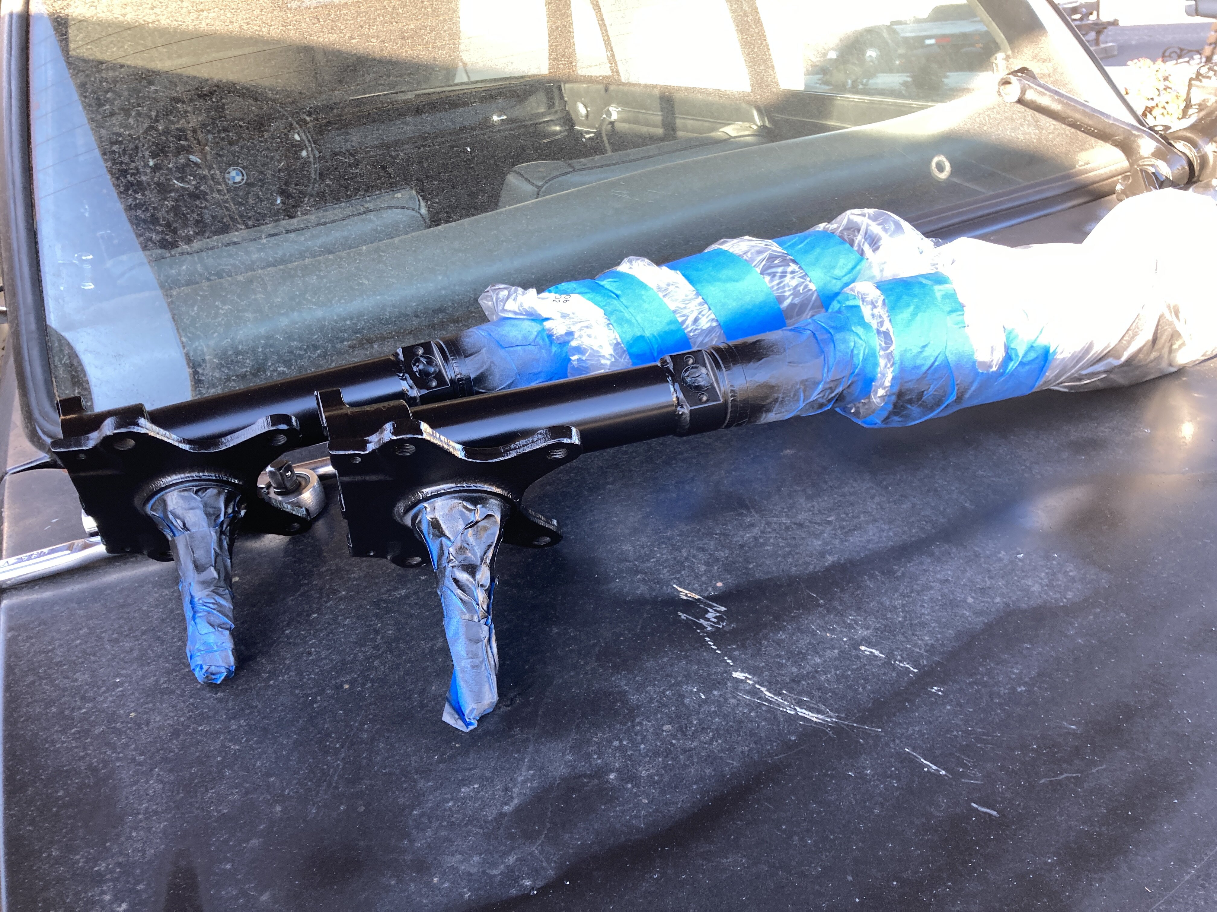 Painting my welded front subframe + stripping my engine bay - BMW 2002 ...