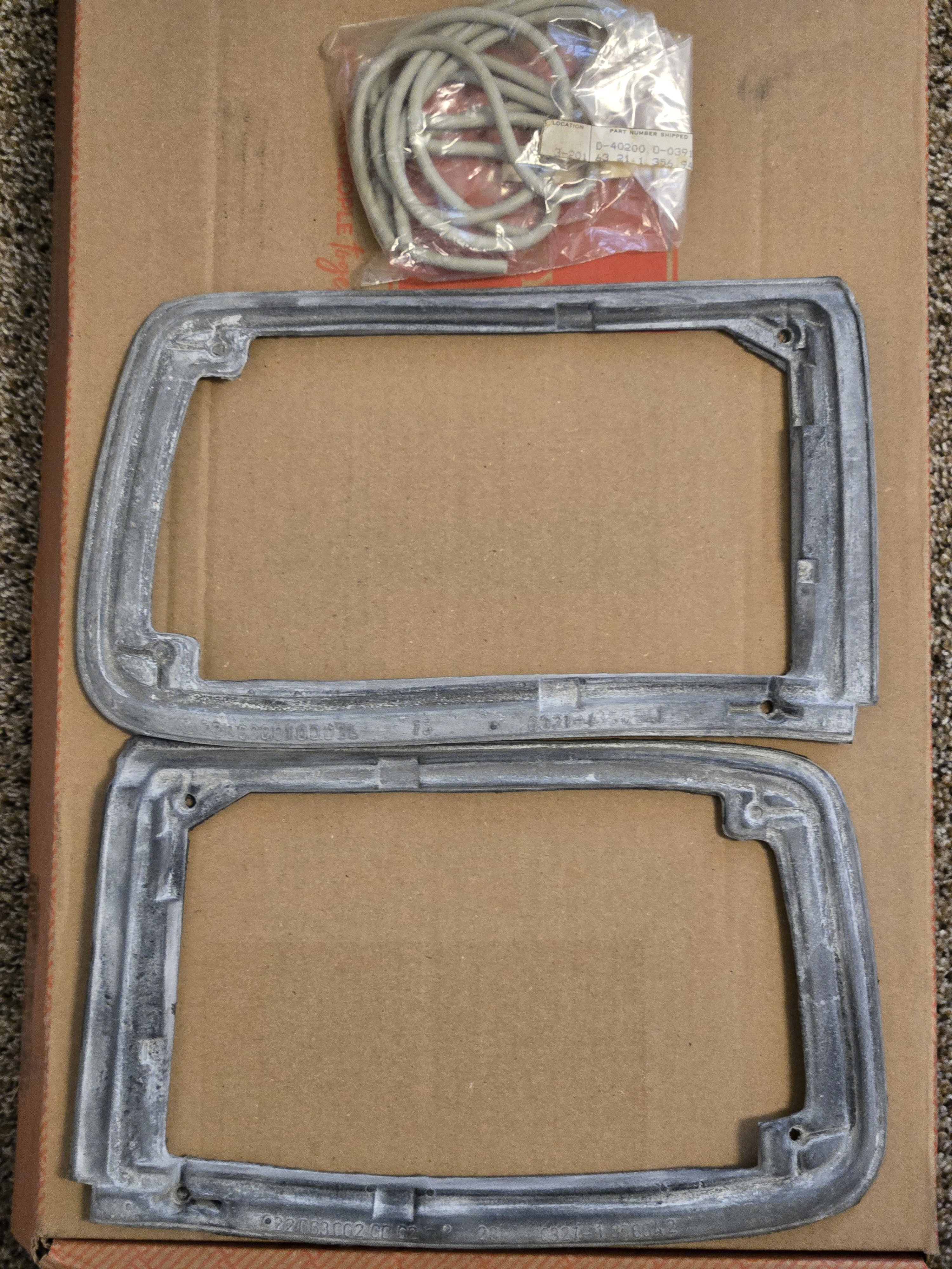NOS Square Tail Light Seal Set NLA |﻿ Body and Interior
