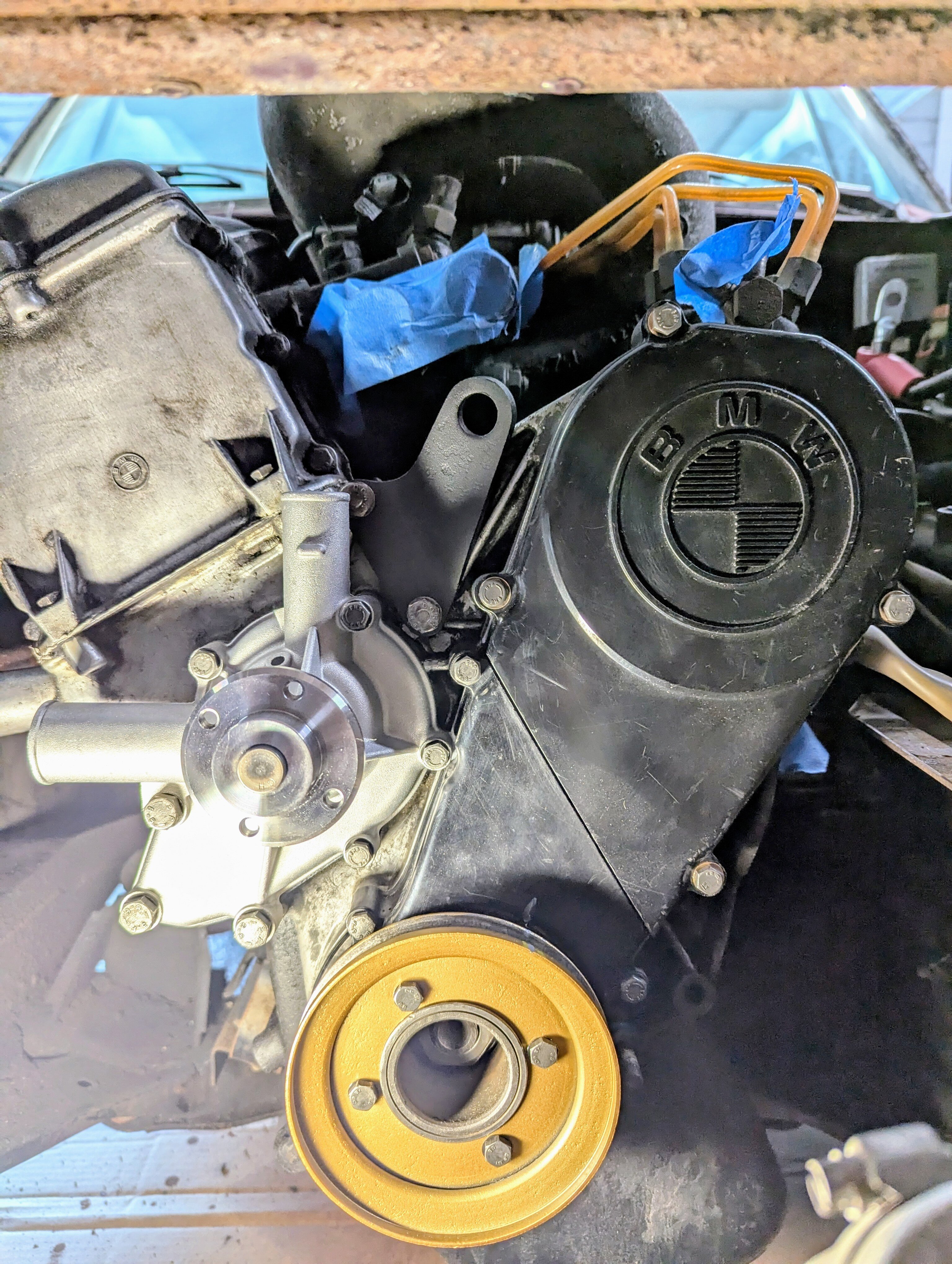 Water pump leaking . . . ? but not from the weep hole? |﻿ BMW 2002 and ...