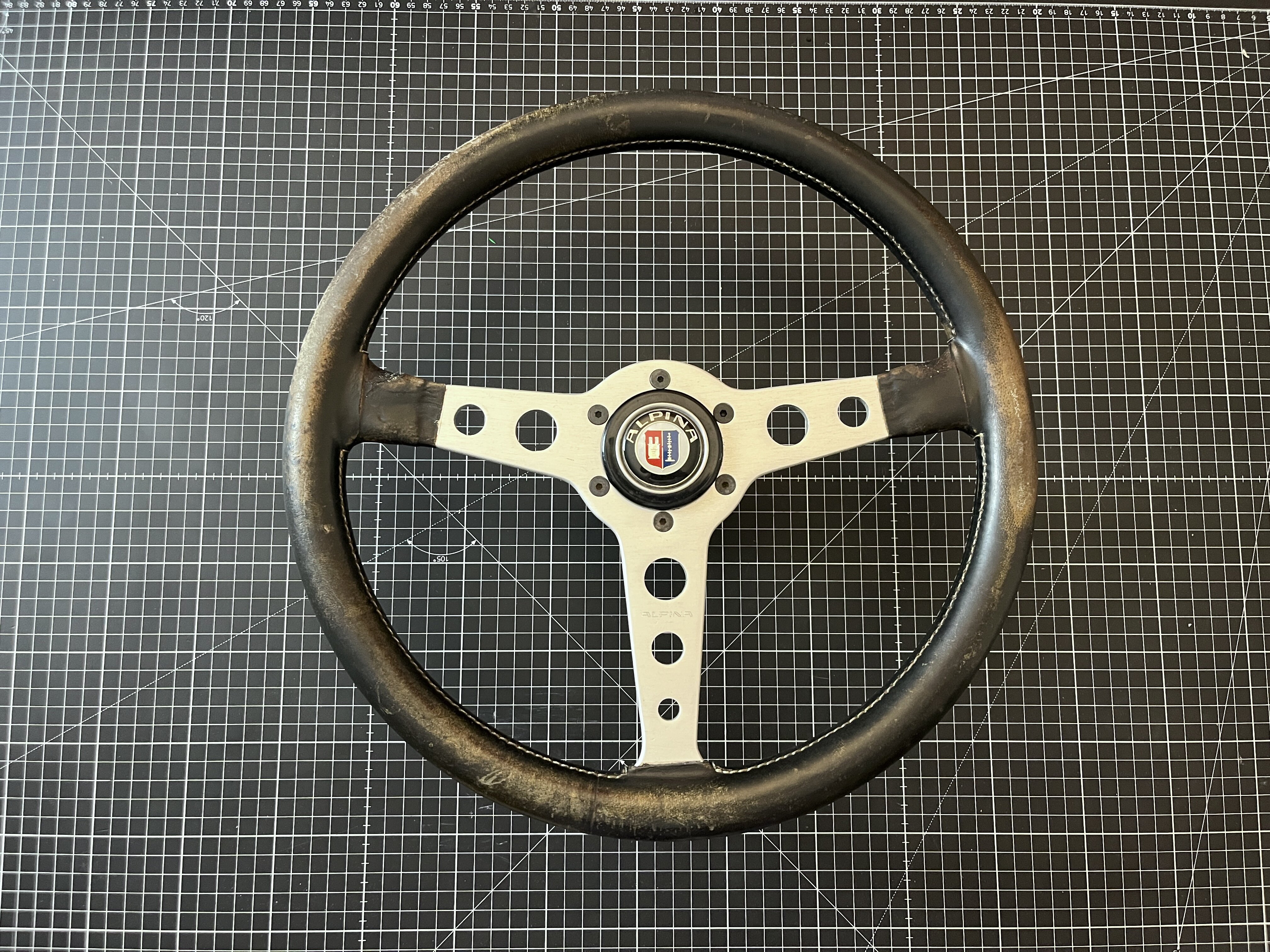 360mm vintage Alpina steering wheel with horn and 152 hub. |﻿ Body and ...