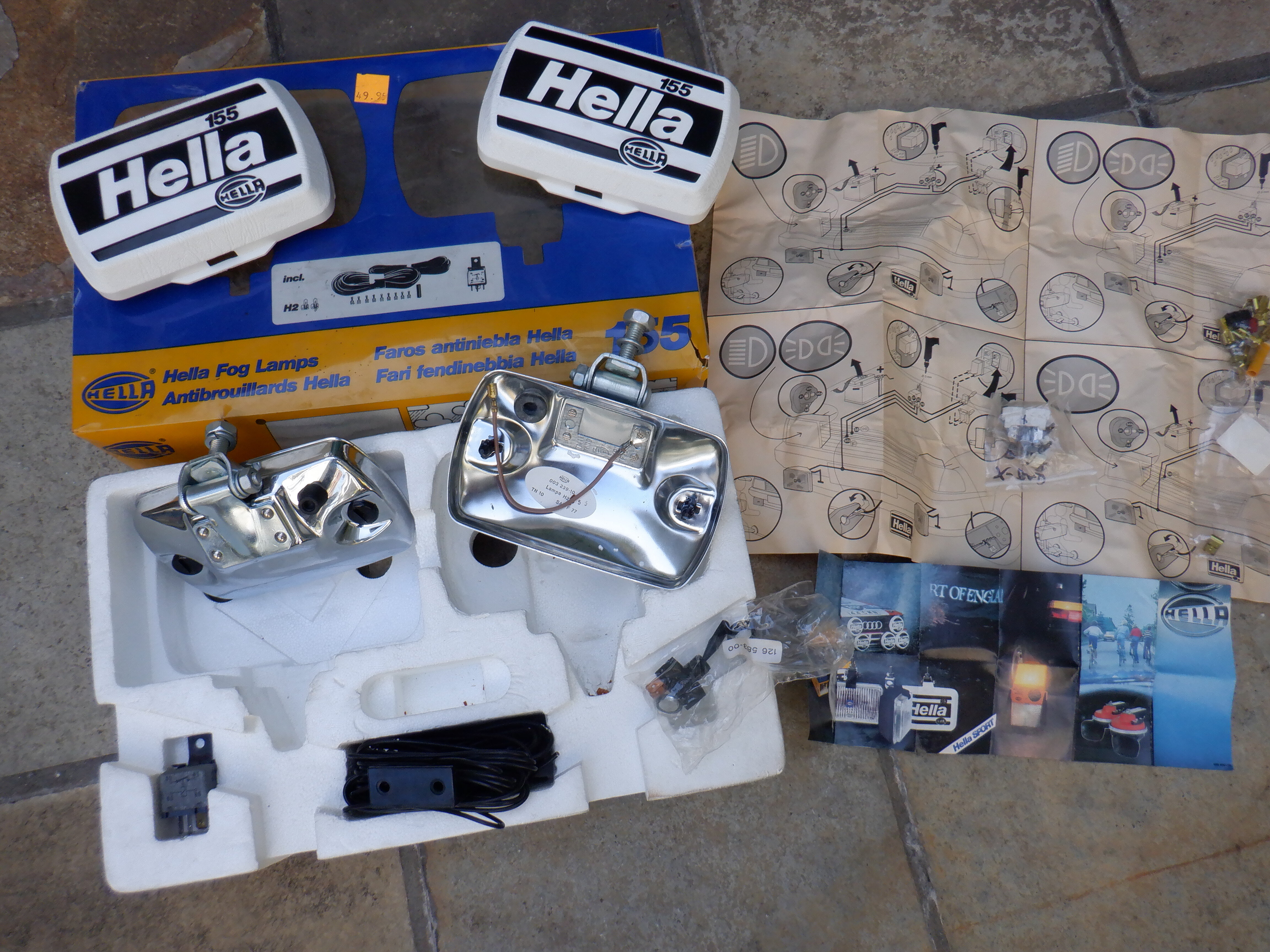 Hella 155 fog driving lamps lights NOS new in box - Electrical and ...