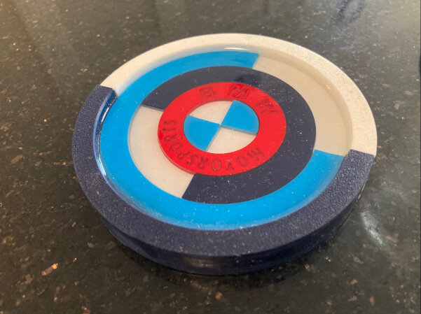 Decorative Coasters Based on BMW's ‘70s Motorsports Emblem |﻿ Miscellaneous