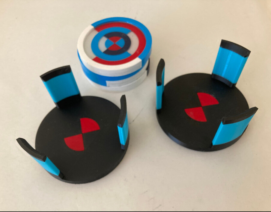 Decorative Coasters Based on BMW's ‘70s Motorsports Emblem |﻿ Miscellaneous