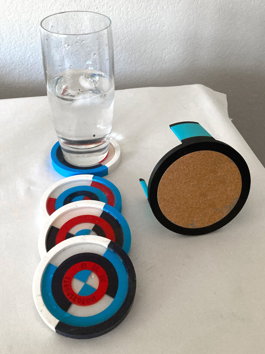 Decorative Coasters Based on BMW's ‘70s Motorsports Emblem |﻿ Miscellaneous