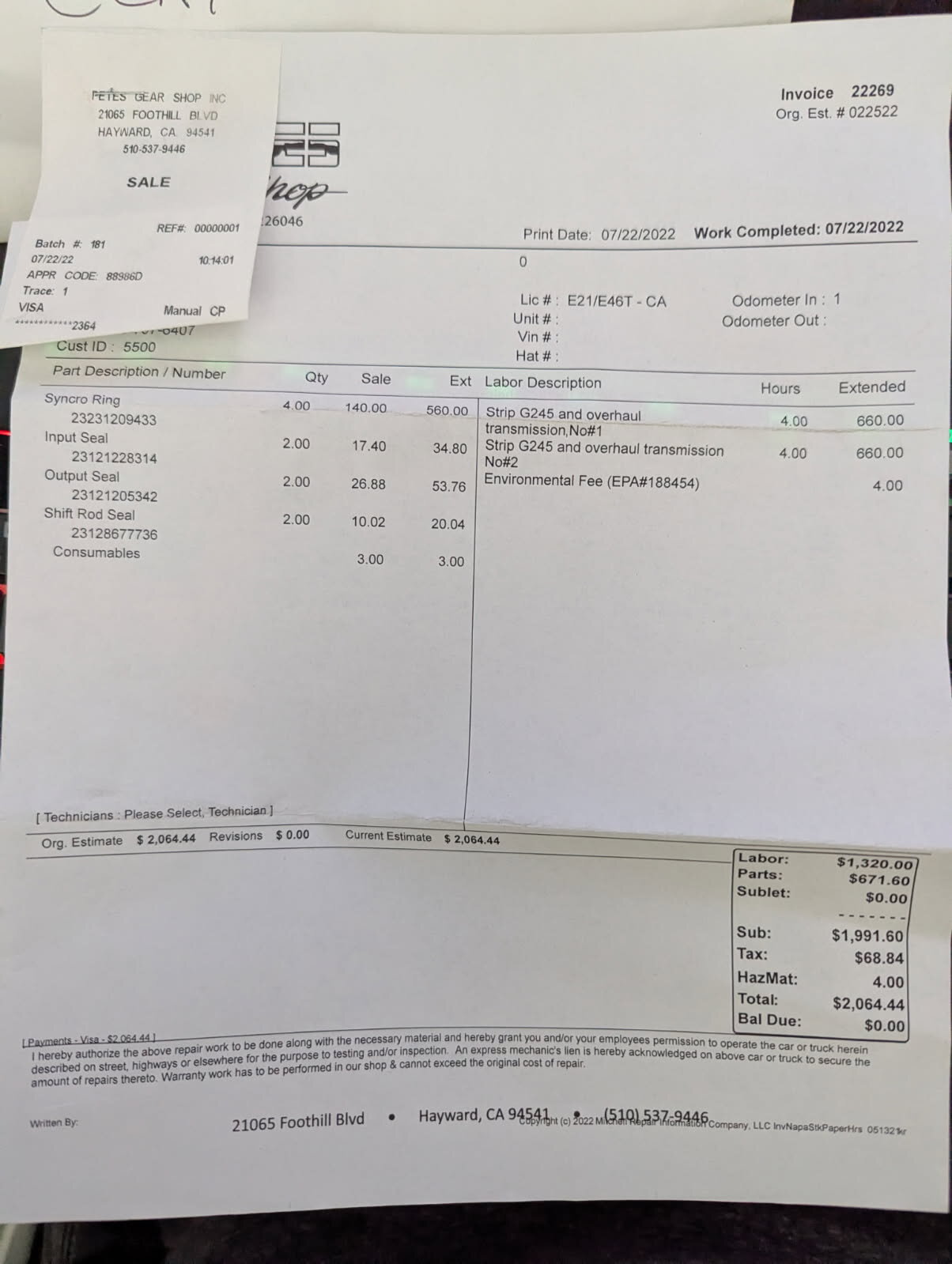 (SOLD) 1 of 2 Getrag 245 rebuilt transmissions by Pete's Gear Shop ...