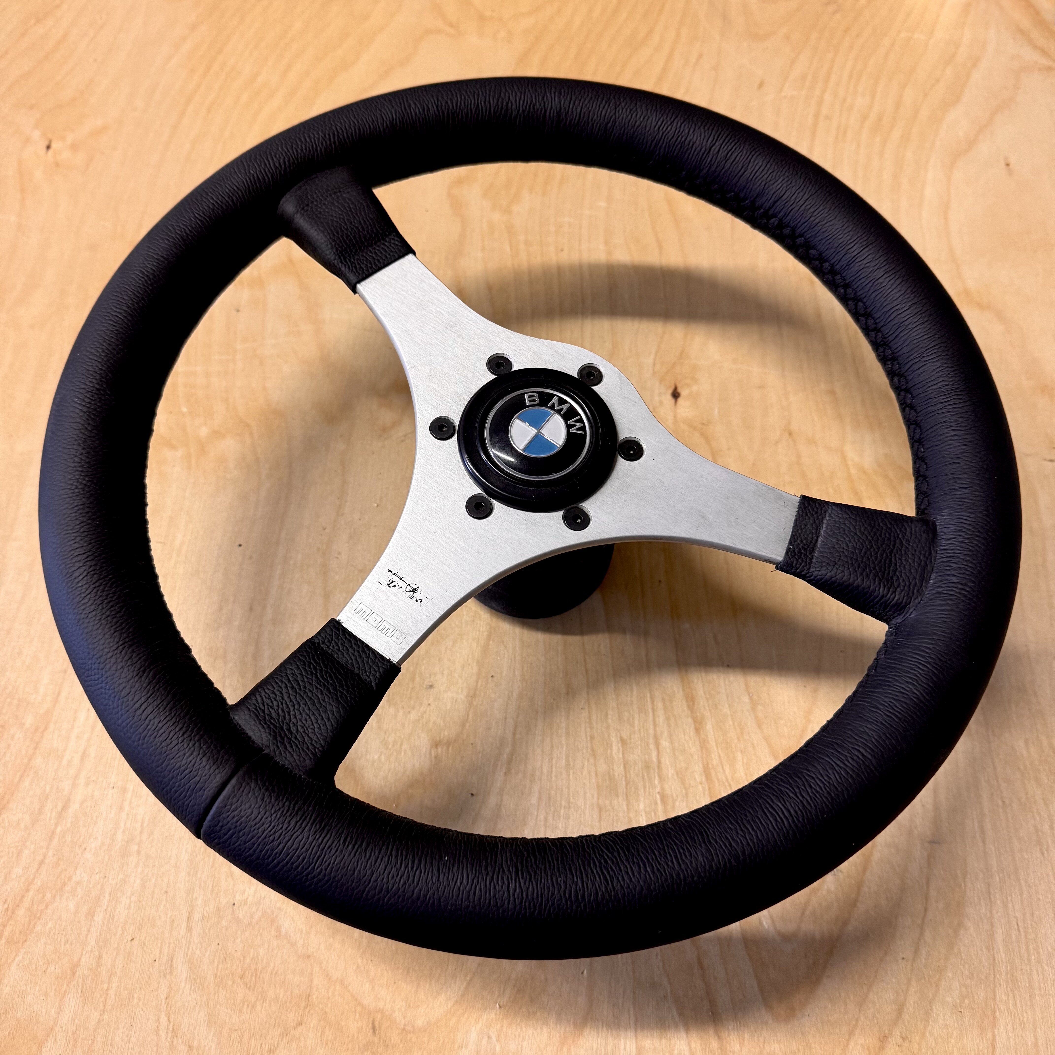 Vintage 1983 Momo Jackie Stewart Steering Wheel w/ Solid Hub & Horn ...