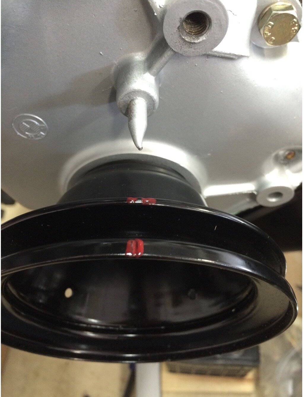 New single crankshaft pulley to replace original three pulley design ...